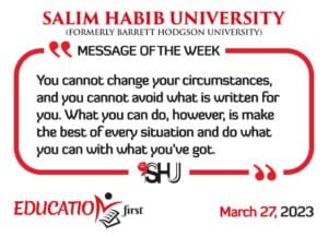 Message of the Week - Salim Habib University