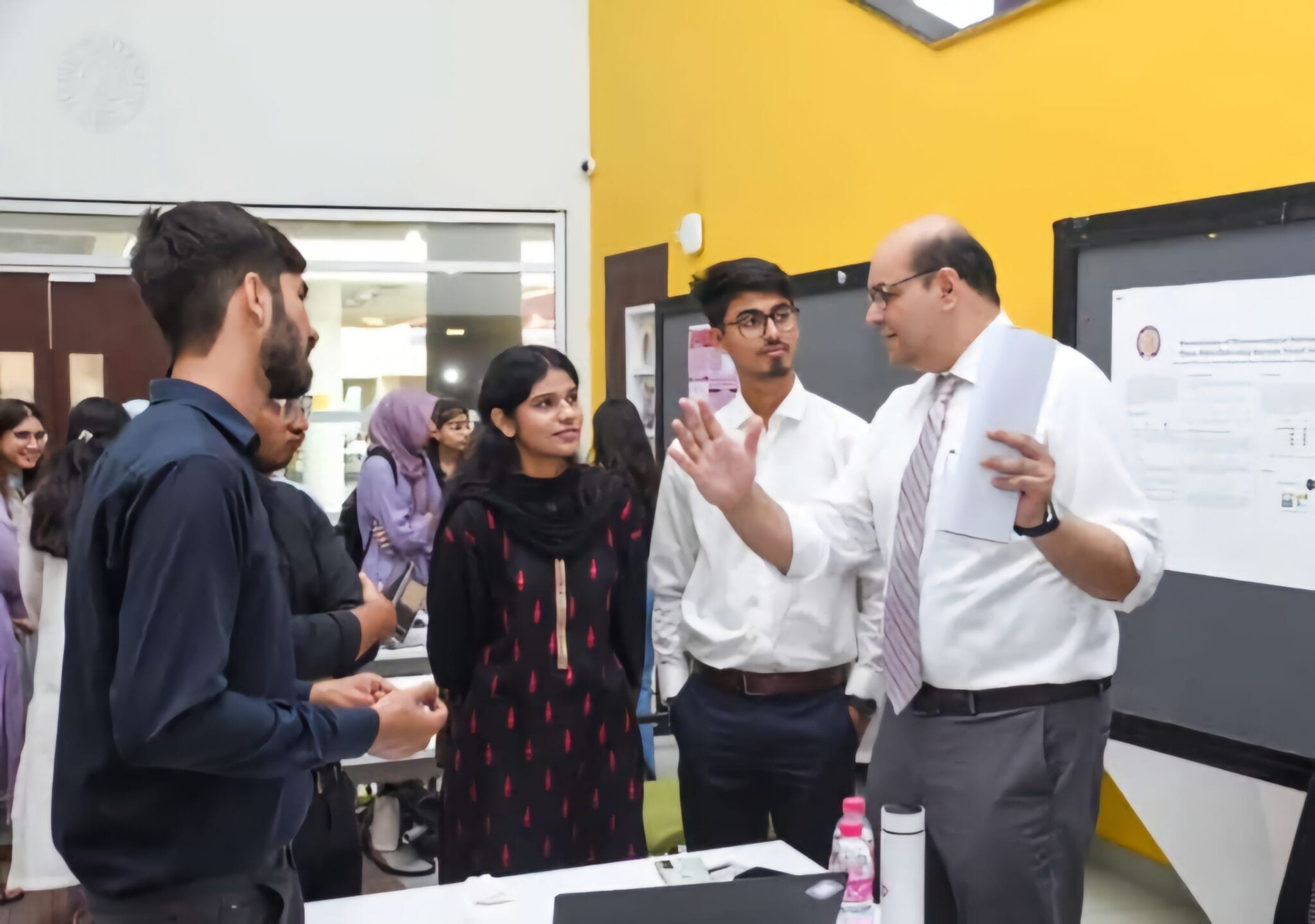 Prof. Dr. Rizwan Ahmed Khan evaluates projects at Habib University ...